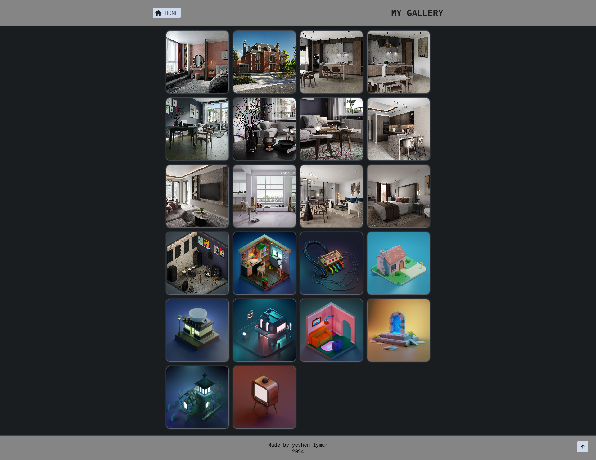 project 1 My Gallery 3D projects